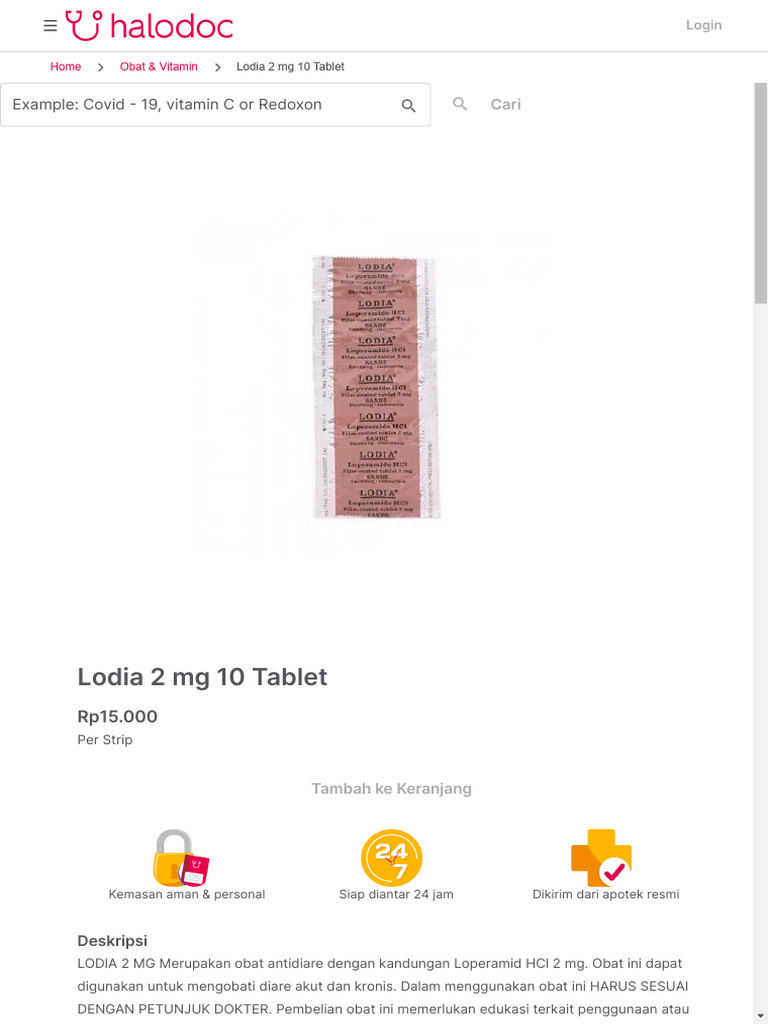 Lodia 2 MG 10 Tablet | PDF