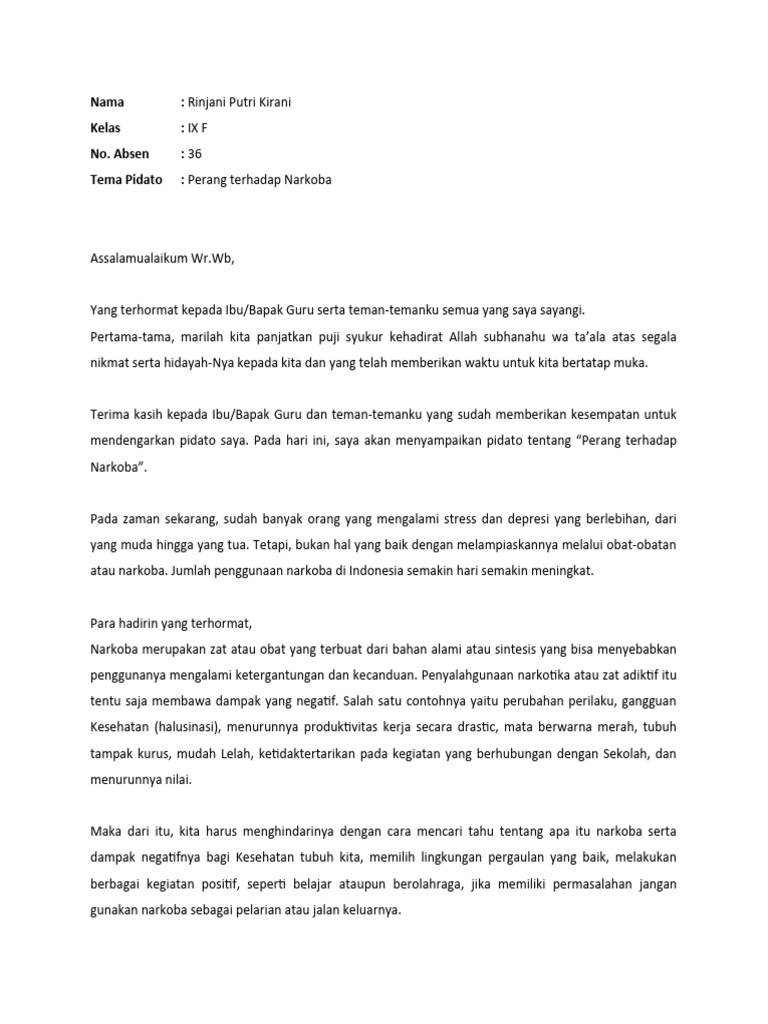 Pidato Anak SMP | PDF