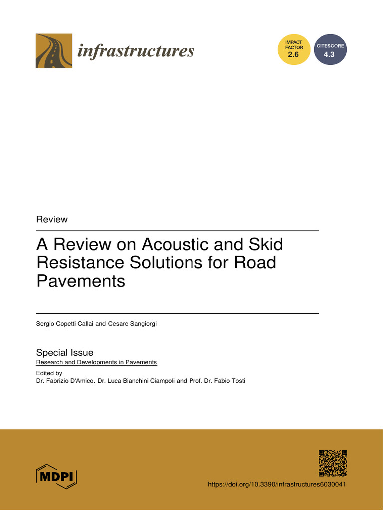 A Review On Acoustic and Skid Resistance Solutions For Road Pavements | Download Free PDF | Road ...