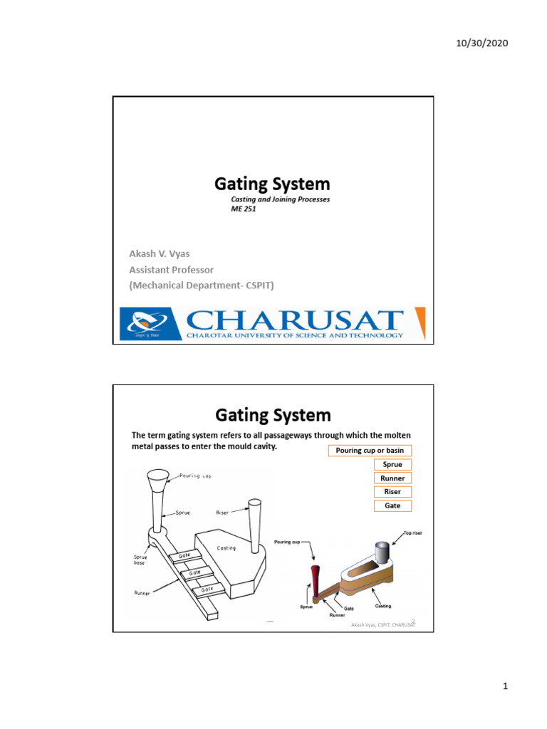 Casting Gating Systems Explained | PDF | Physical Sciences | Materials