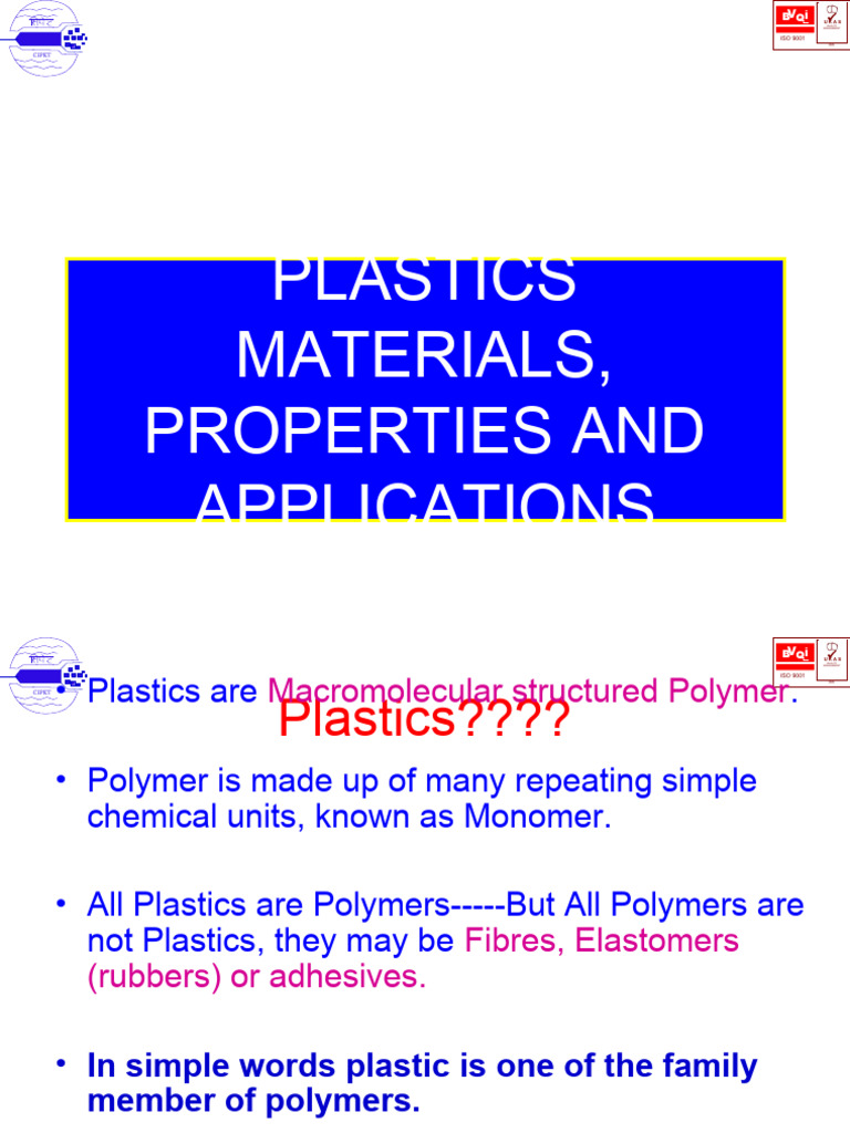 2.plastics Materials | PDF | Thermoplastic | Plastic