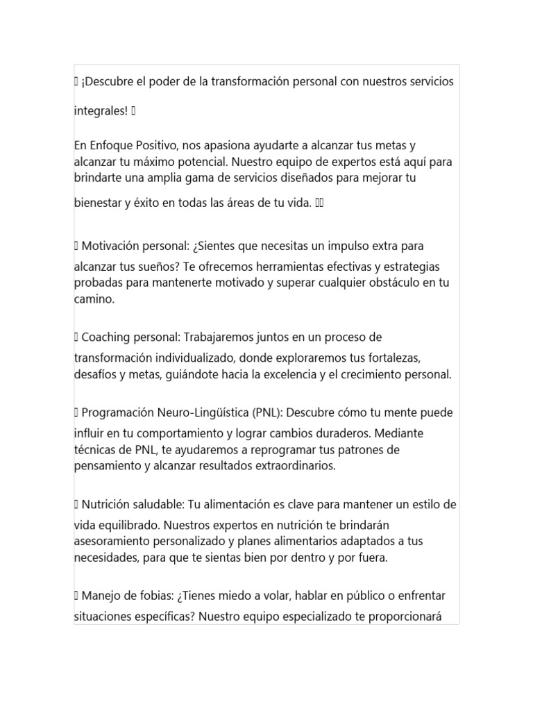 ? Enfoque | PDF | Relaciones personales, crianza y desarrollo personal
