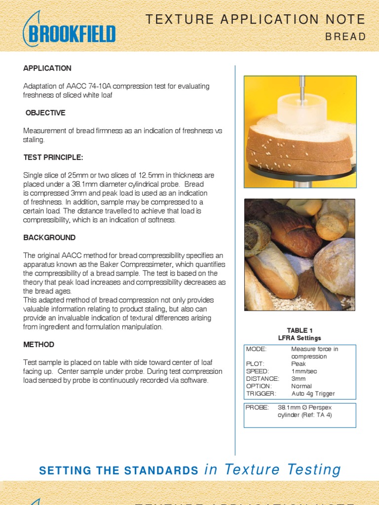 Bread Compress Ability | PDF | Breads | Strength Of Materials