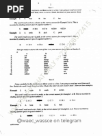 Elective Maths Examinable Questions For Wassce 2024-1 | PDF