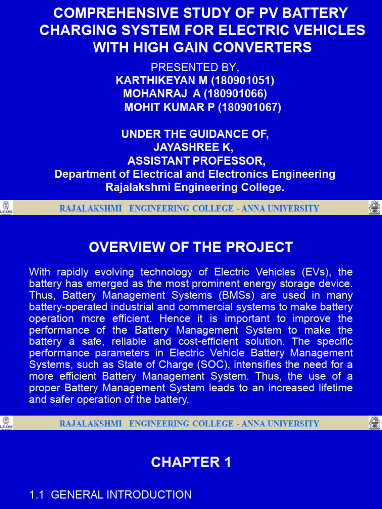 B10 - Comprehensive Study of PV Battery Charging System For Electric Vehicles With High-Gain ...