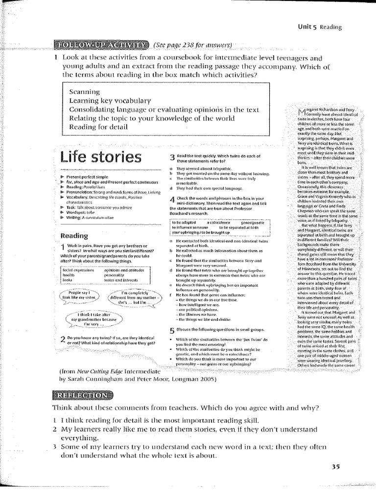 Reading Subskills Example | PDF