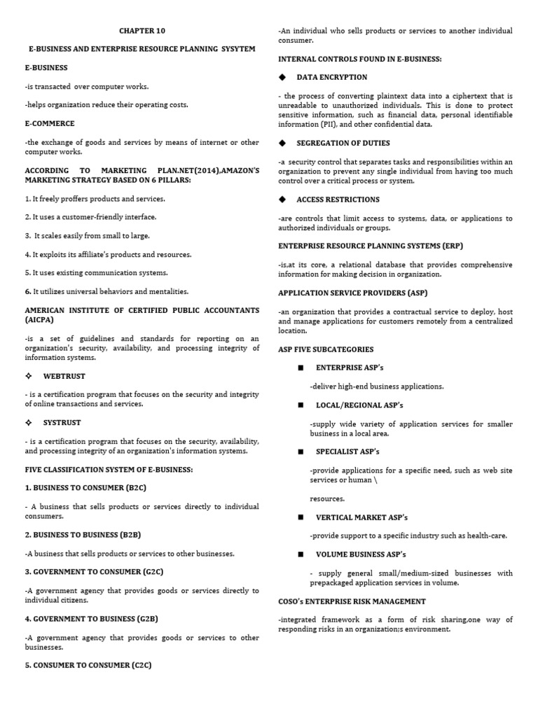 E-Business and Erps - Group 10 | PDF | Enterprise Resource Planning ...