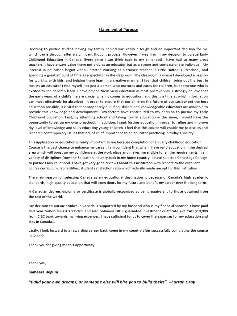 Sam SOP | PDF | Preschool | Teachers