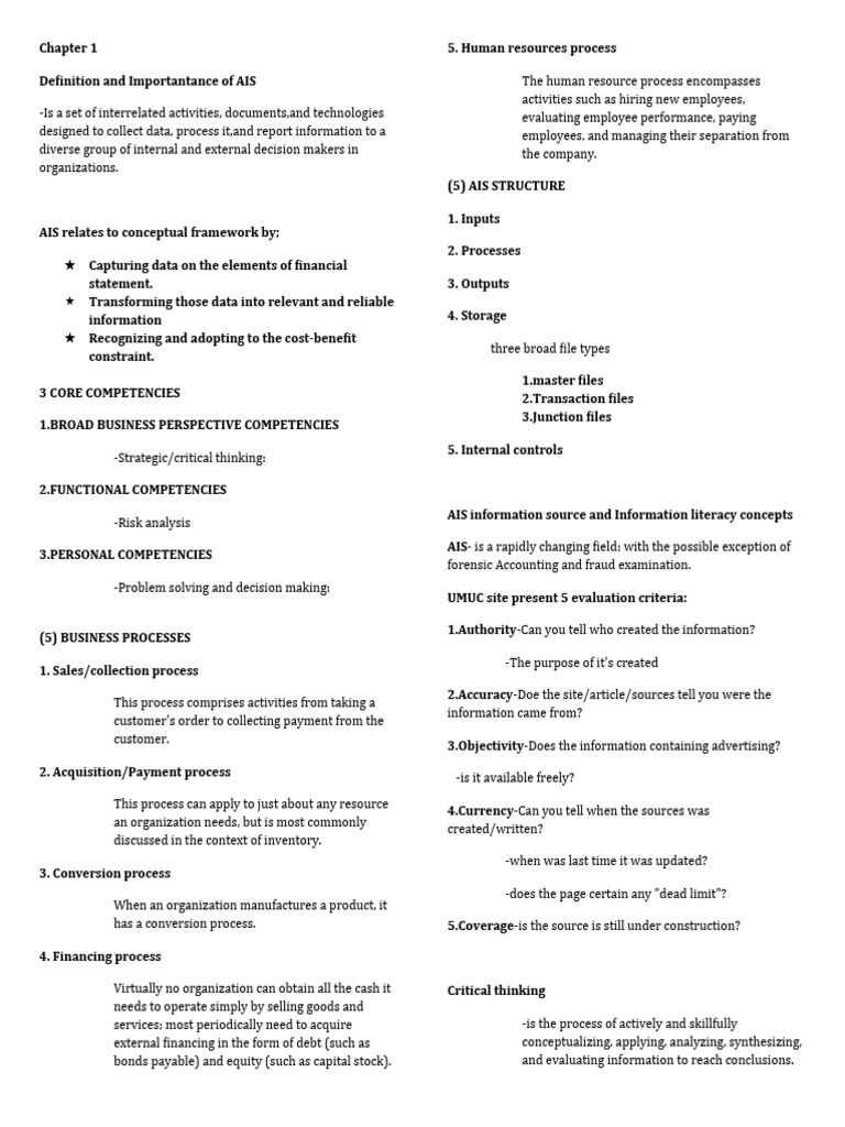 Chapter-1-Role-and-Purpose-of-AIS-summary-WPS-Office | PDF | Information | Artificial Intelligence