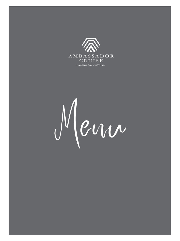 Ambassador Cruise I 2D1N Menu | PDF