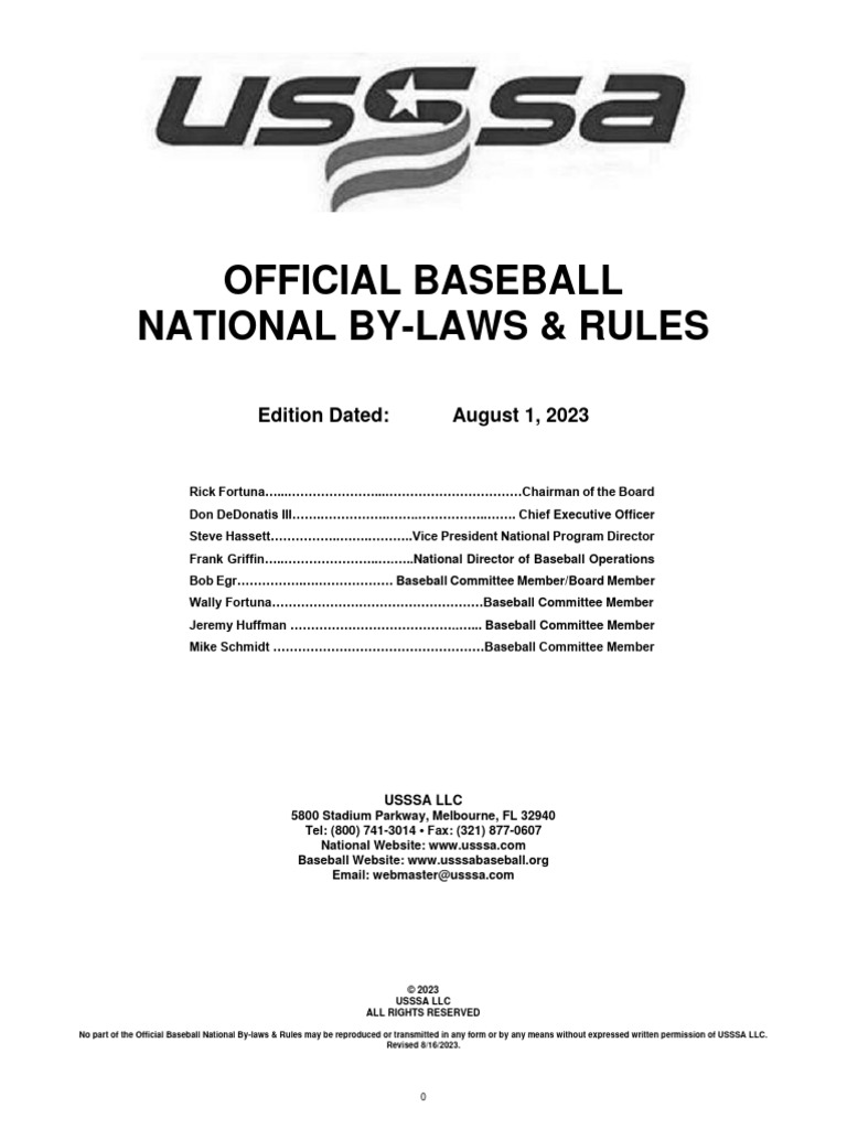 Usssa BB Rules 2021 | PDF | Baseball Field | Pitcher