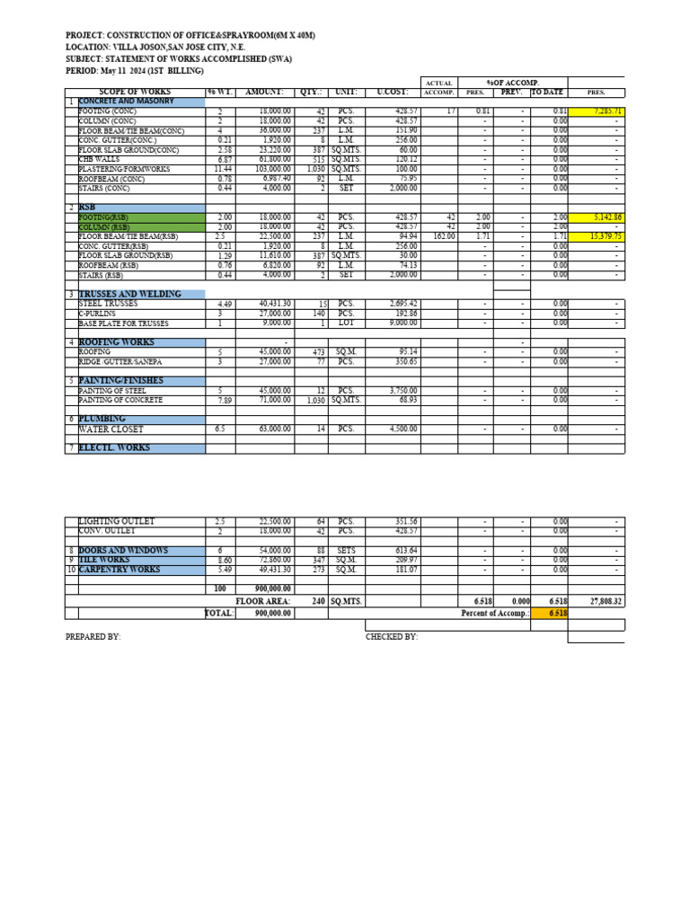 Asb-Office&Sprayroom - 2nd Billing-052224 | PDF | Building ...