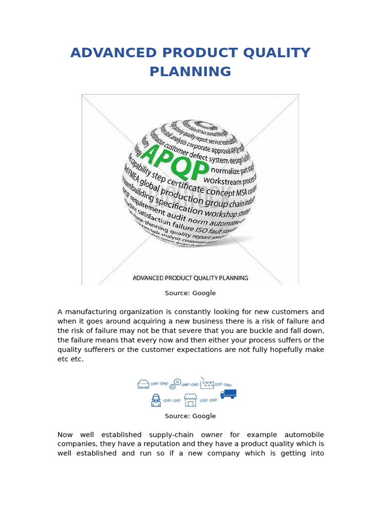 Advanced Product Quality Planning (APQP) - Ebook | PDF | Reliability Engineering | Specification ...