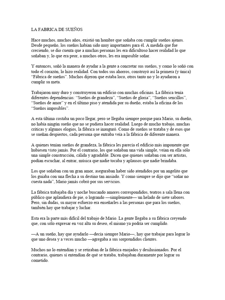 La Fabrica De Sueños Pdf