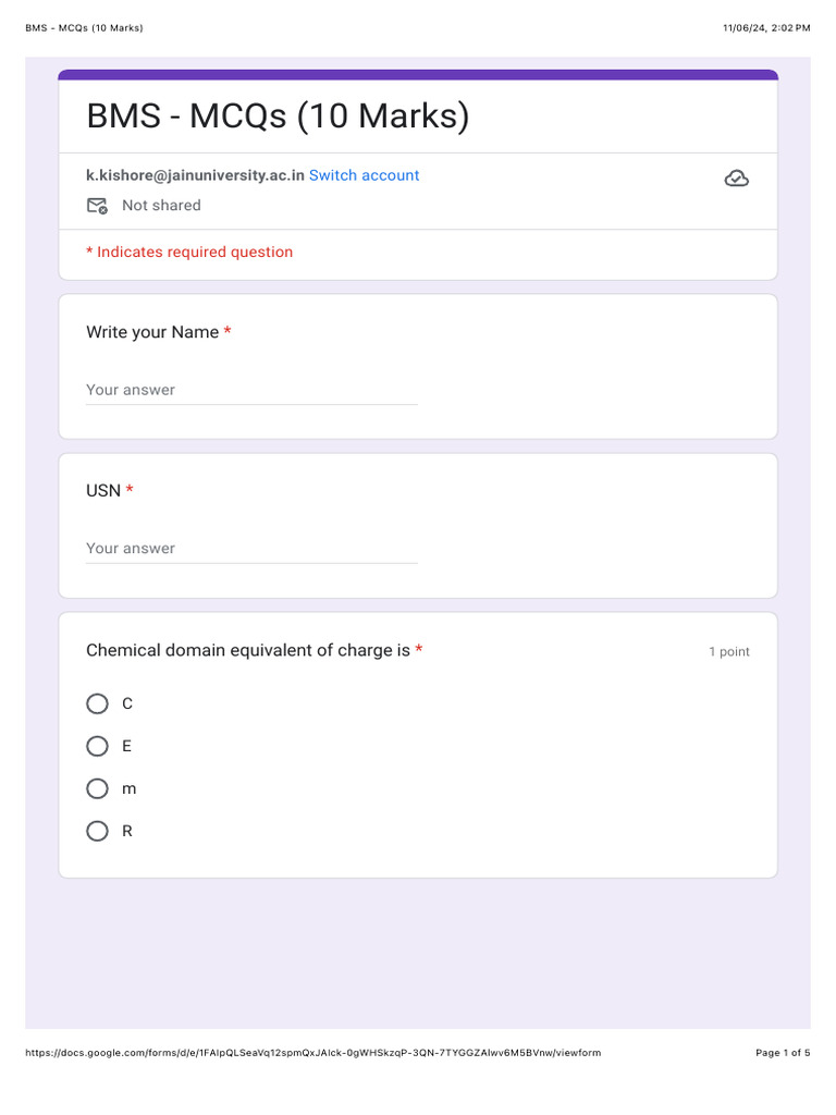 BMS - MCQs (10 Marks) | PDF | Materials Science | Electronic Engineering