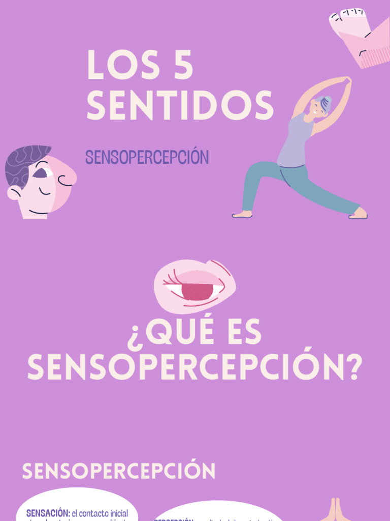 Sensopercepción - Los Sentidos | Descargar gratis PDF | Percepción | Sentidos