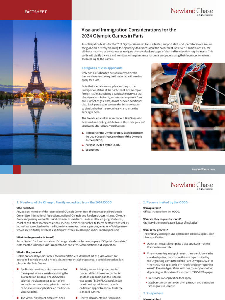 CIBT 3725 - en Us NC France Olympic Games 2024 Factsheet OS - r3 | PDF ...