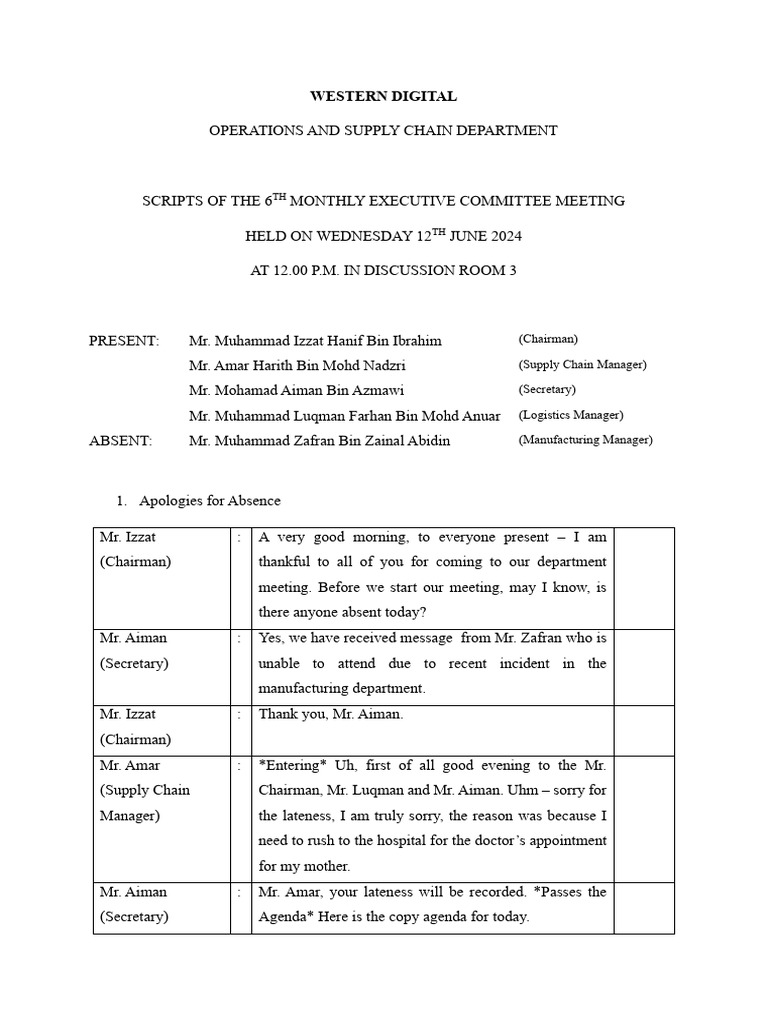 Uhl2432 Group 4 Script | PDF | Recruitment | Supply Chain