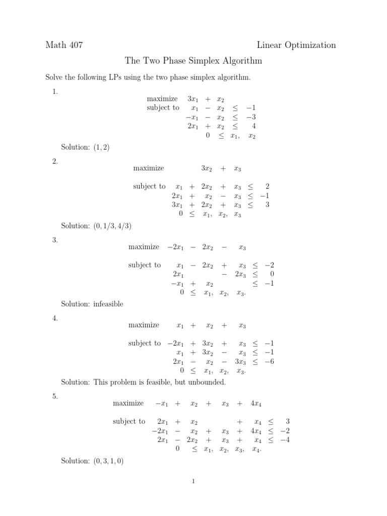 Simplex 2 | PDF | Linear Programming | Numerical Analysis