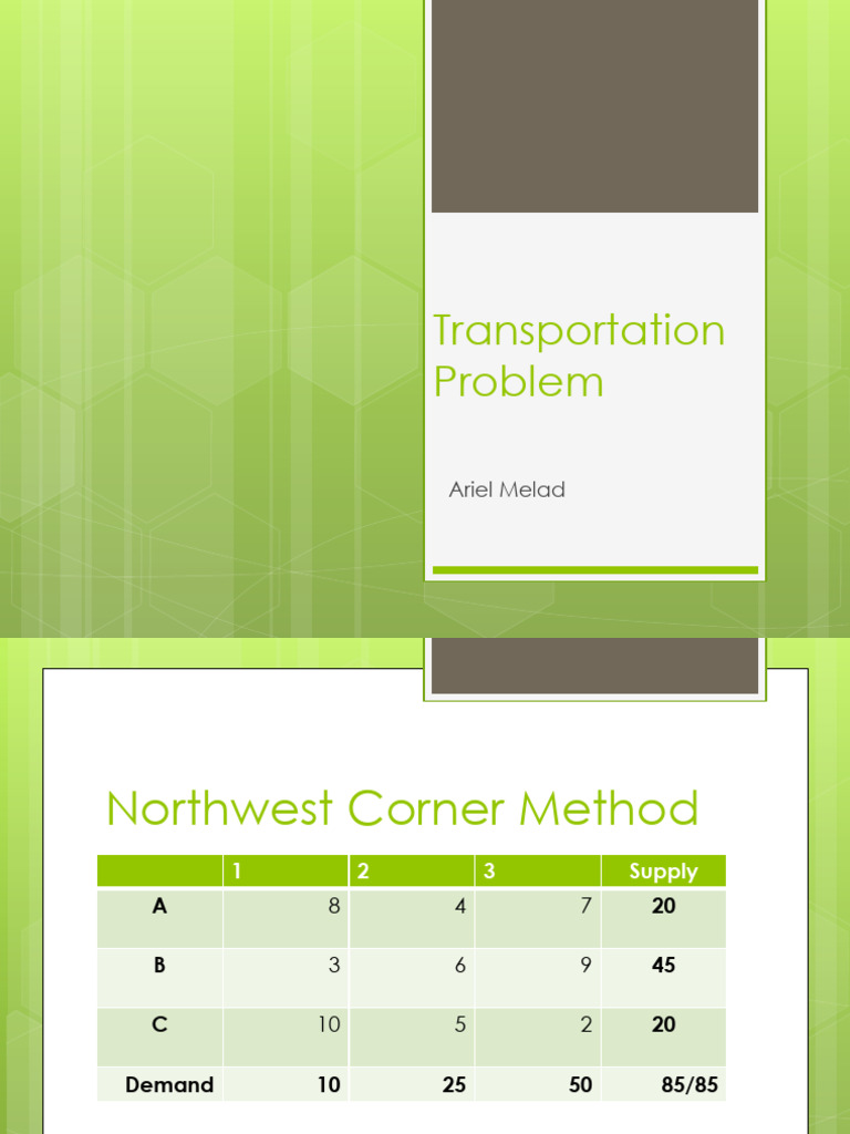 Transpo Problem Illustrations | PDF