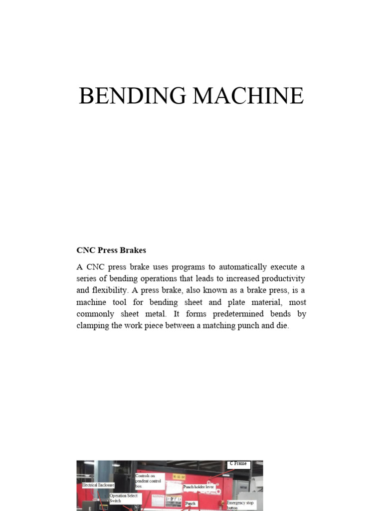 CNC Press Brake Parts and Functions | PDF | Sheet Metal | Secondary ...
