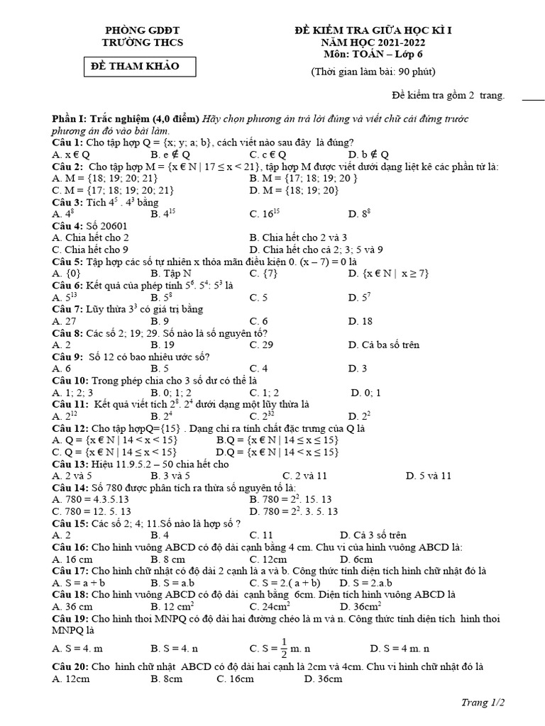Đề kiểm tra | PDF