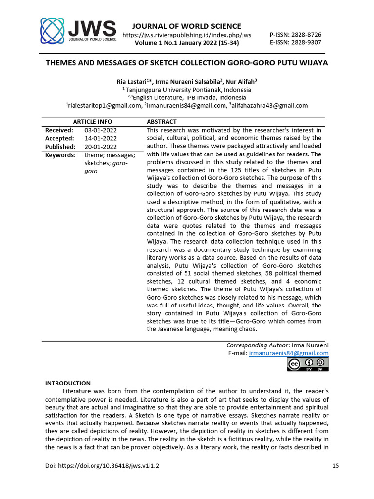 Themes in Goro-Goro Sketches | PDF | Narrative | Plot (Narrative)