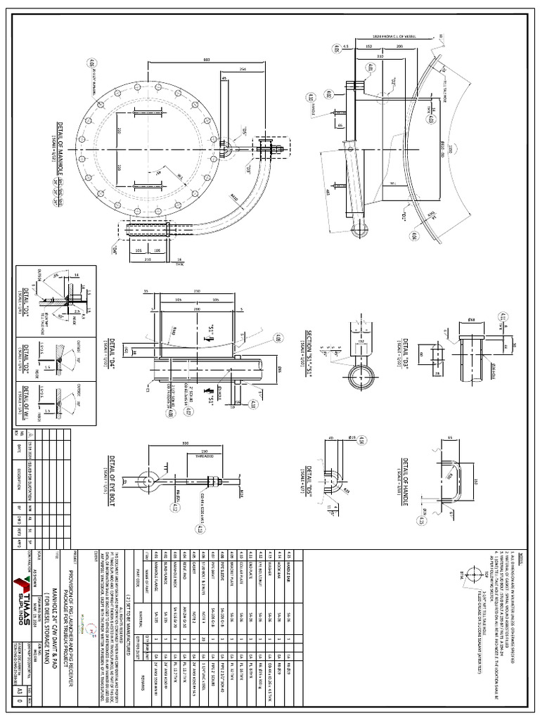 TSON ENG Q DWG 23 038 003 - Manhole With Davit & Pad | PDF