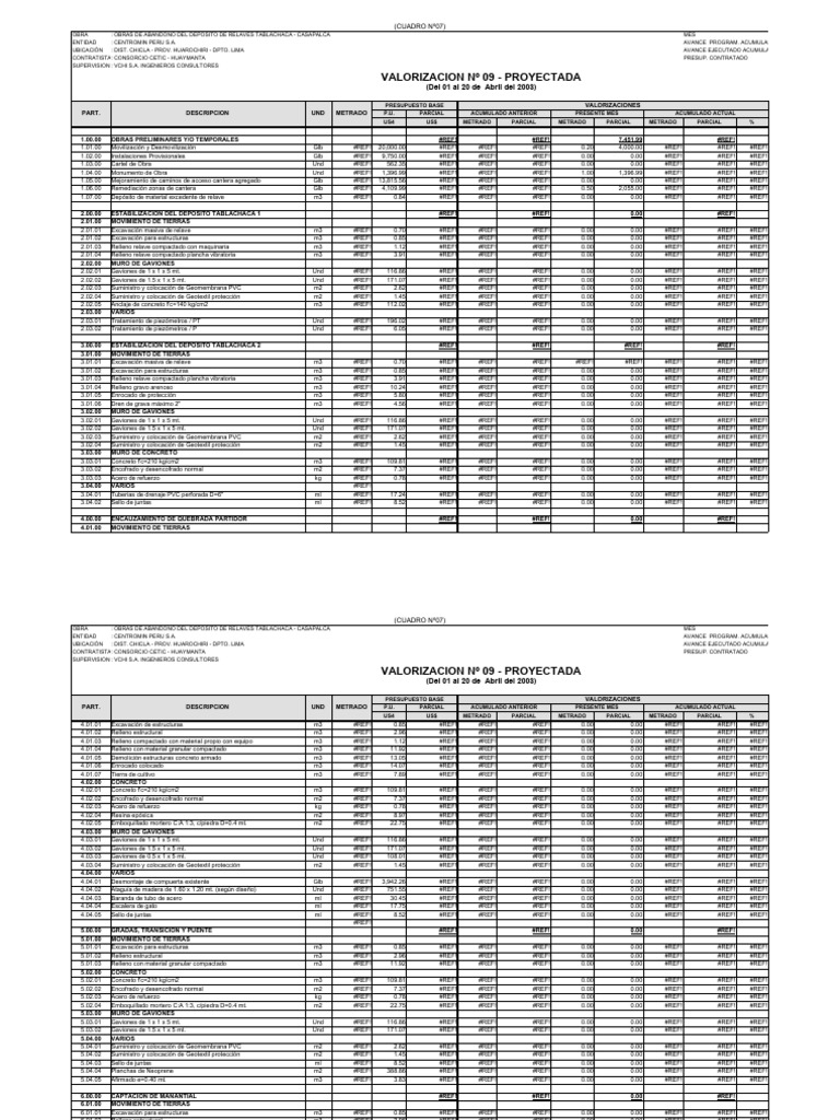 Valorizacion Servicio | PDF | edificio | Materiales