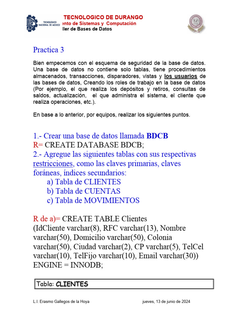 VictorCorral JohnnyManzanera DanielSerrano PRACTICA3 | PDF | Bases de datos | SQL