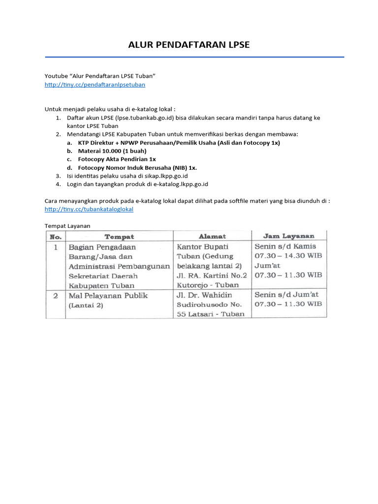 Alur Pendaftaran LPSE Dan Penayangan Produk Katalog-1 | PDF | Bisnis | Komputer