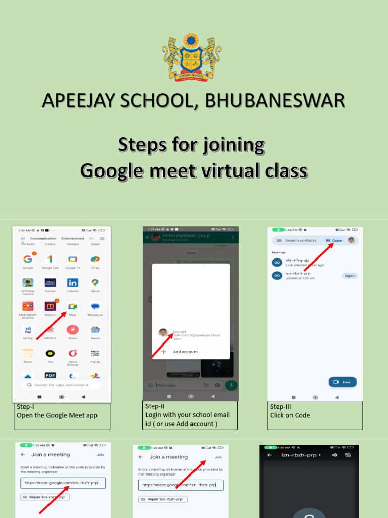 How To Join Virtual Class Using Google Meet | PDF