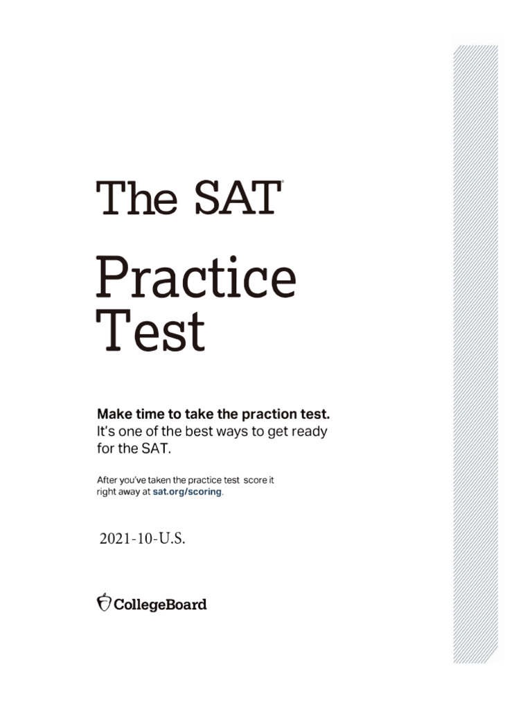 SAT - 2021 October QAS - Test Booklet | PDF | Meerkat | Labour Economics