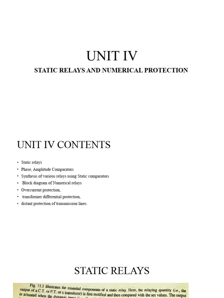 Static and Numerical Relay Systems | PDF | Sampling (Signal Processing ...