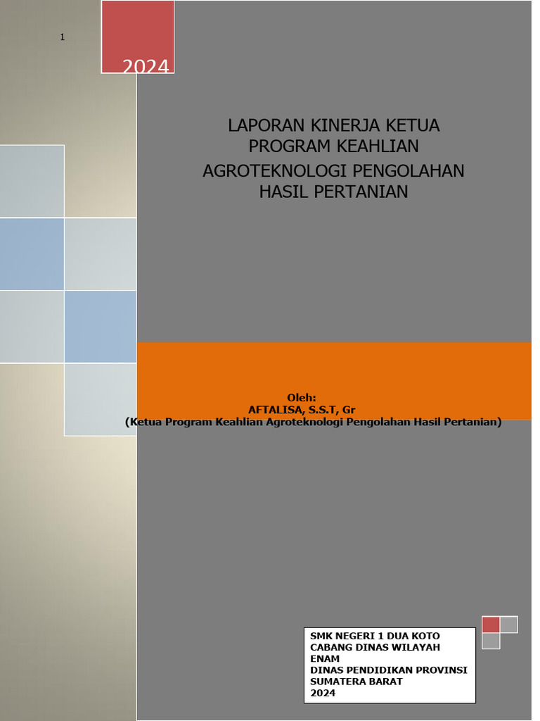 LAPORAN KINERJA KETUA Program Keahlian APHP Dan Lampiran SK | PDF | Karier & Perkembangan | Bisnis