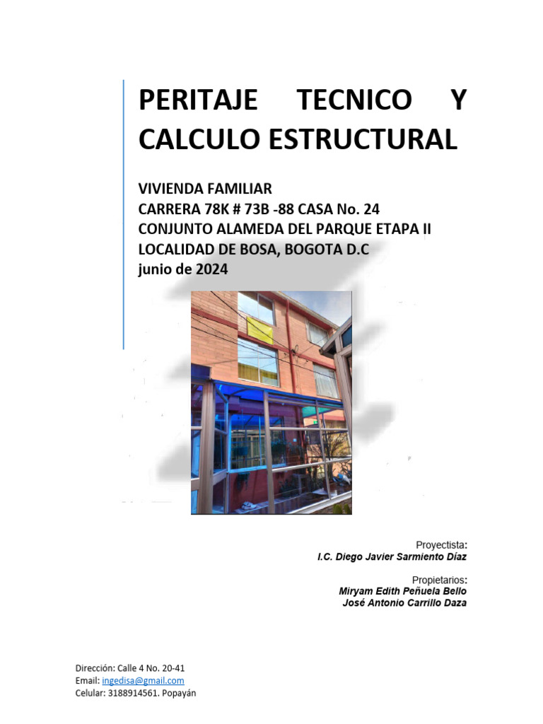 Ejemplo de Peritaje Estructural | PDF | Bogotá | Albañilería