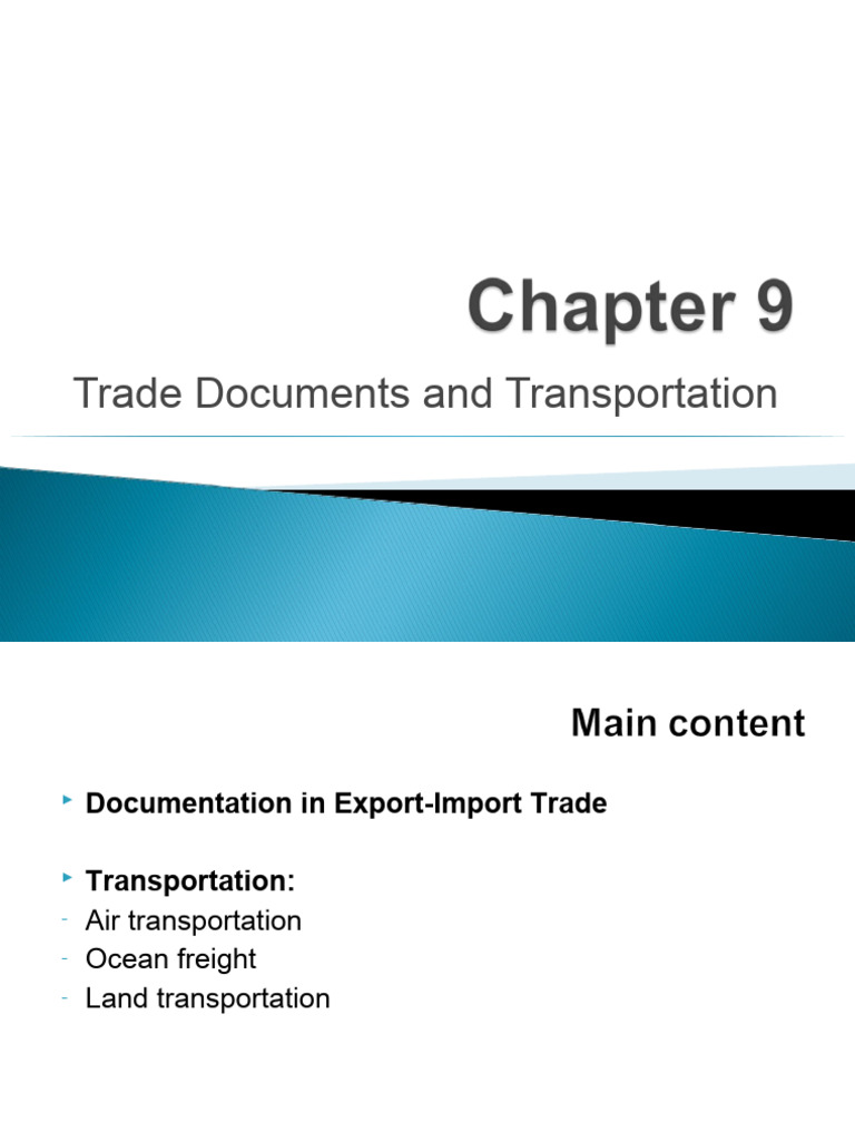 Chapter 9 PPT_O_final | Download Free PDF | Bill Of Lading | Cargo