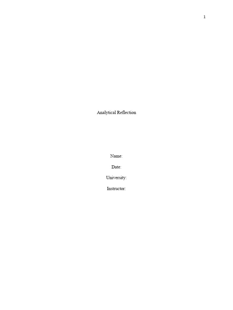 Analytical Reflection | PDF | Public Sphere | Interpersonal Communication