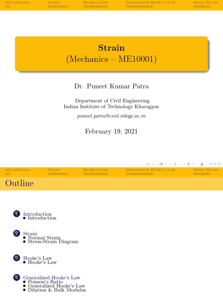 lec01,02_strain | PDF | Deformation (Engineering) | Young's Modulus