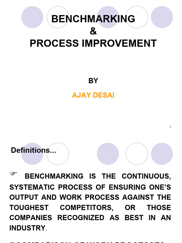 Benchmarking PROCESS IMPROVEMENT | Download Free PDF | Benchmarking | Supply Chain