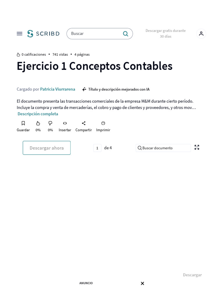 Ejercicio 1 Conceptos Contables - PDF - Cheque - Documentos Empresariales | PDF | Business