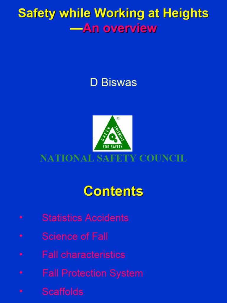 Working at Heights Safety Guide | PDF | Scaffolding | Ladder