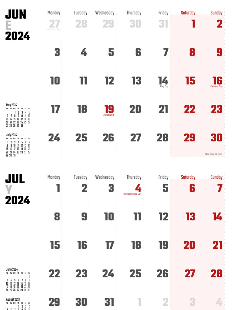 June 2024 - May 2025 | PDF | Observances | Holidays