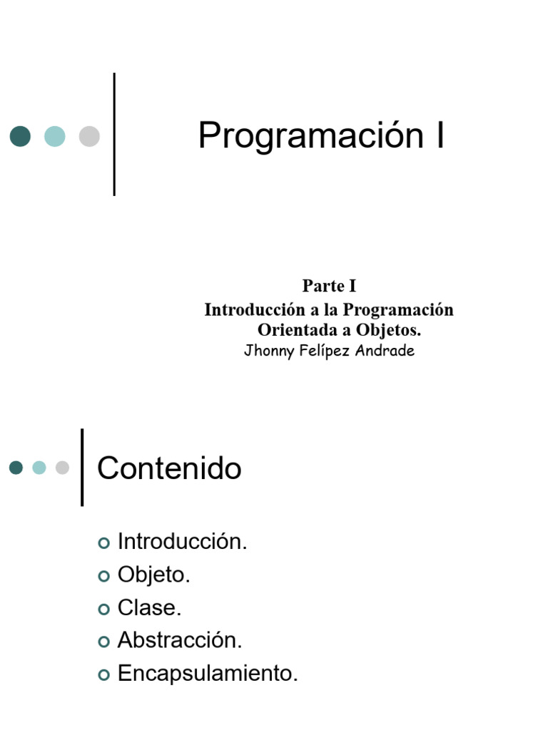 01-Introducción a la POO | PDF | Objeto (informática) | Programación orientada a objetos