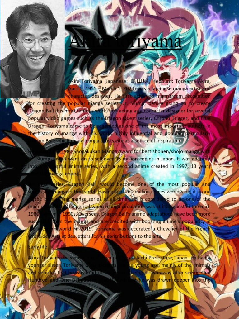 Akira toriyama | PDF | Dragon Ball | Entertainment