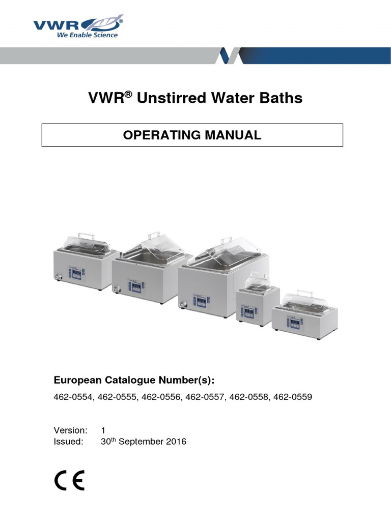 Manual VWR® Unstirred Water Baths | PDF | Thermometer | Water