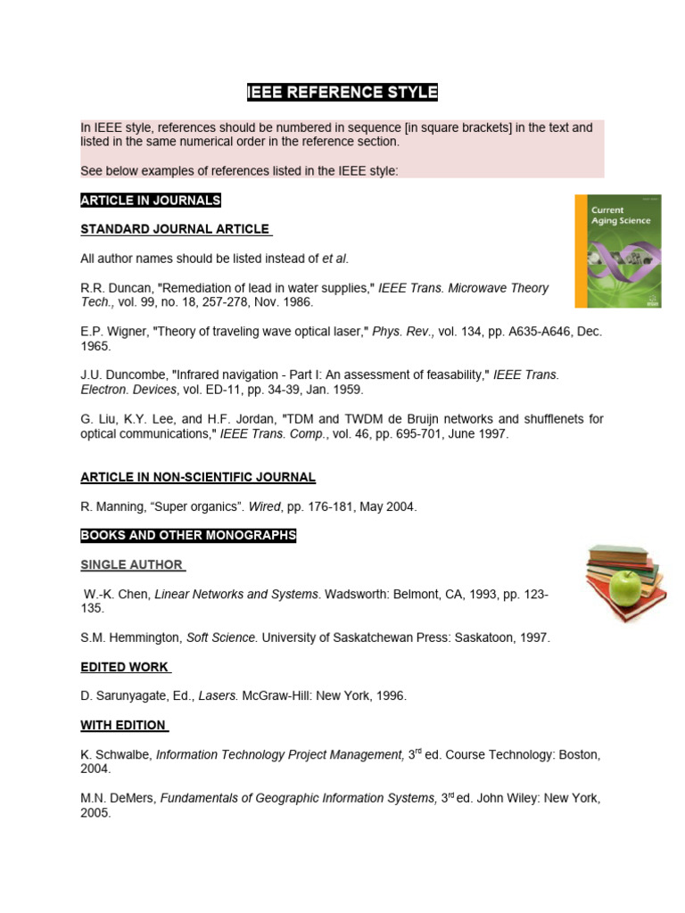 Ieee Reference Style Pdf Computing