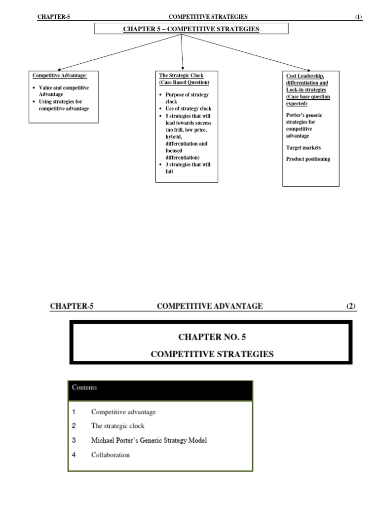 Chapter 5 Complete (Updated) | PDF | Competitive Advantage | Strategic ...