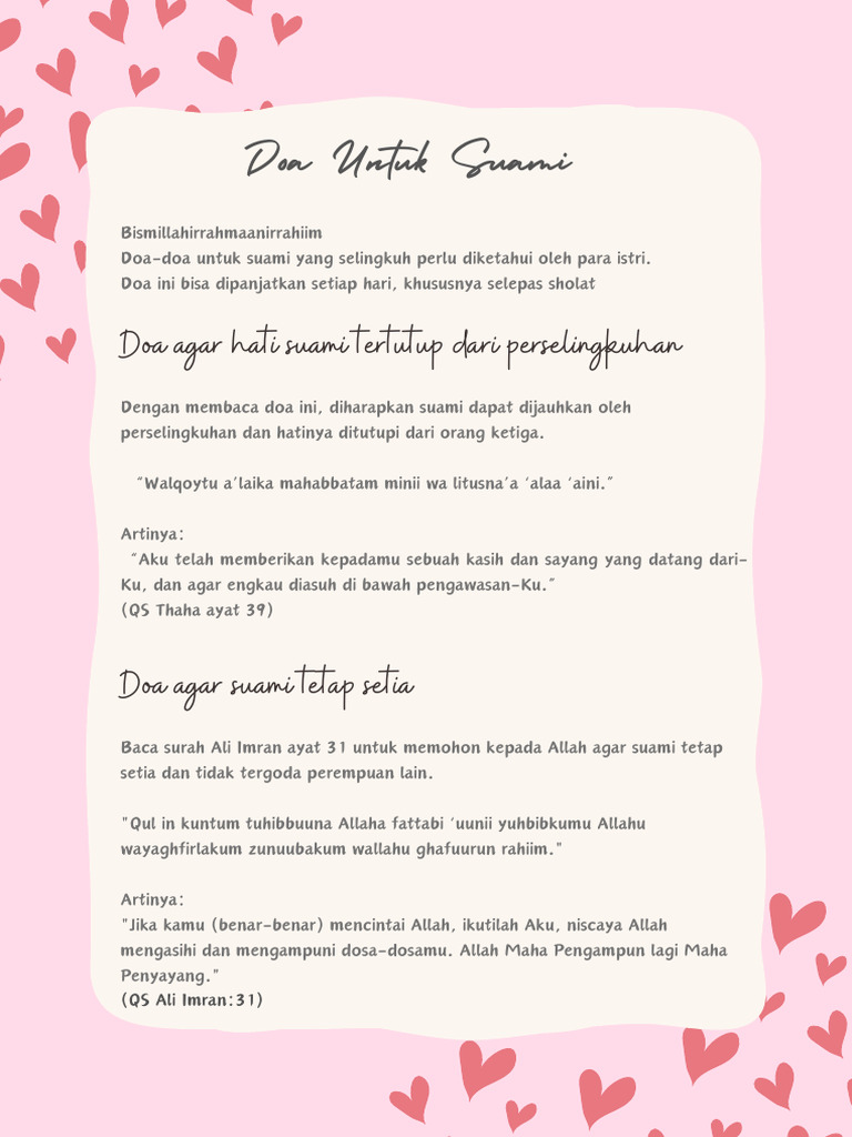 Doa Untuk Suami | PDF