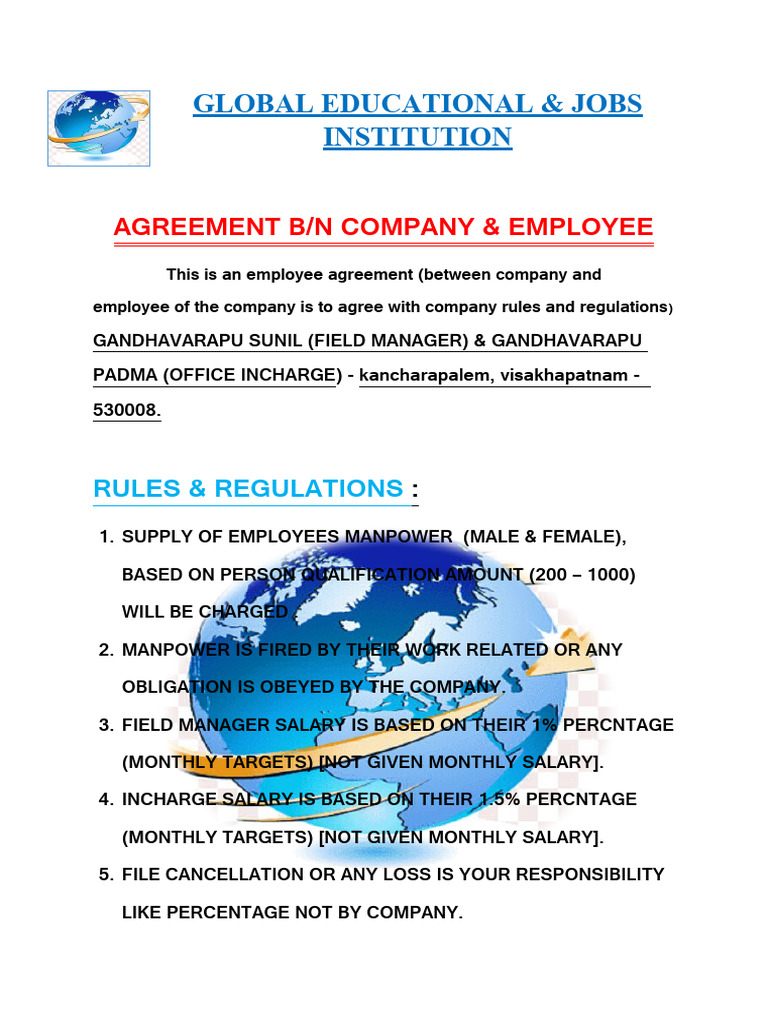 Agreement of Applicant | PDF
